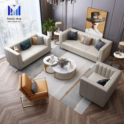 Jual Sofa Kulit 321 Modern Sofa Minimalis Ruang Tamu Mewah Sofa 1 ...