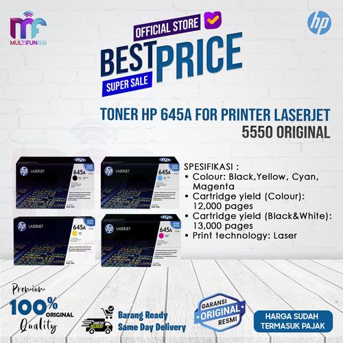 Promo Toner HP 645A For Printer LaserJet 5550 Original - Hitam Cicil 0% ...
