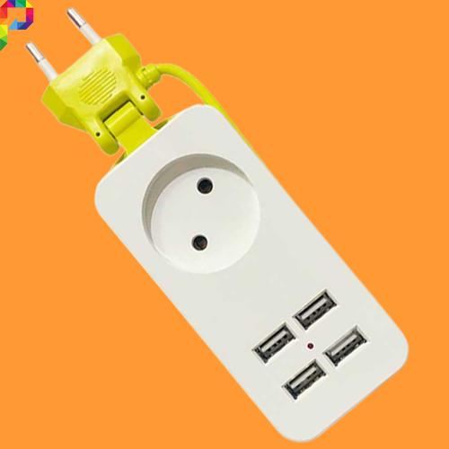 Jual Steker Stop Kontak Colokan Listrik Kabel Olor Gulung 4 Usb Port ...