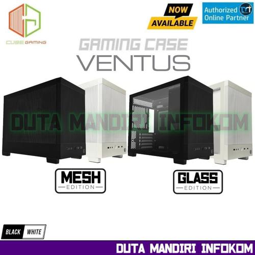 Promo Cube Gaming VENTUS GLASS I MESH - Compact Mini Tower m-ATX Gaming Case - MESH I Black ...