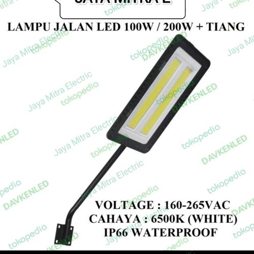 Jual Lampu Jalan LED 100Watt 200Watt + Tiang/ Lampu LED 100W 200W COB ...