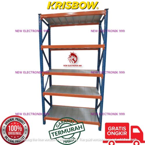 Jual KRISBOW BASIC SHELVING STEEL 5L 470X1200X2400MM 10209881 - Jakarta ...