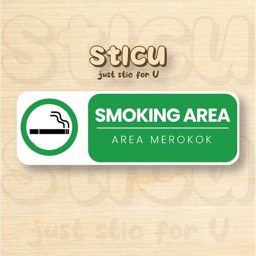 Jual SIGN STICKER SMOKING AREA - STIKER RAMBU AREA MEROKOK PINTU CAFE ...