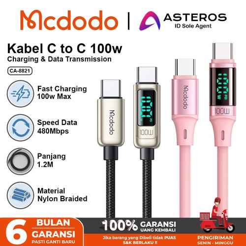 Jual MCDODO Kabel Type C To Type C Digital Display PD FAST Charging ...