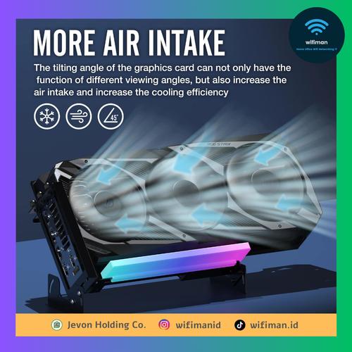 Jual EZDIY ARGB Multi Angle Vertical GPU Mount PCIe Gen 4 VGA RTX Gen4 ...