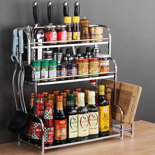 Jual Rak STAINLESS Besi Bumbu Botol Pisau Sendok Panci Dapur Kitchen ...