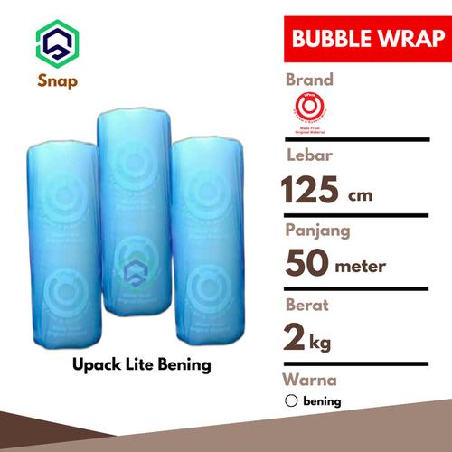 Jual Bubble Wrap Bening UPack Lite 125 cm x 50 m Tebal Murah Coreless ...