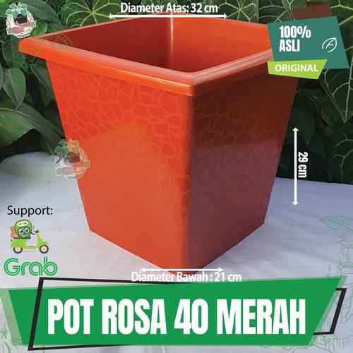 Jual Pot Besar Tanaman Hias Bunga Buah Kotak Hitam Merah Putih 40 45 ...