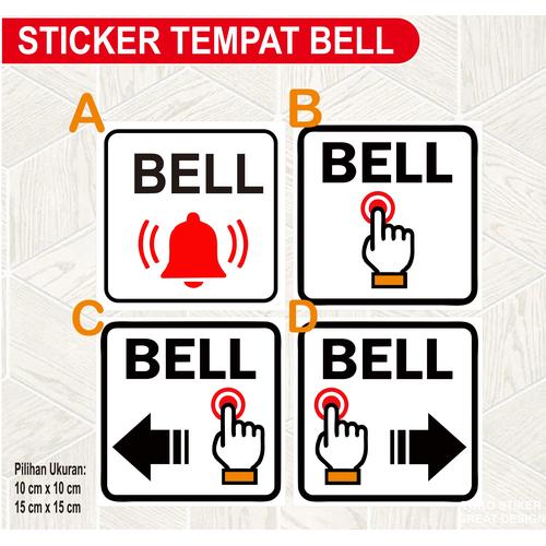 Jual SIGN RAMBU TANDA BELL / SIGN STICKER BELL / RAMBU TEMPAT BELL - A ...