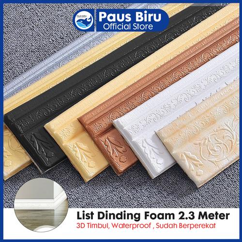 Jual List Dinding 3D Foam Wallpaper 2.3 Meter Wall Border List Motif ...