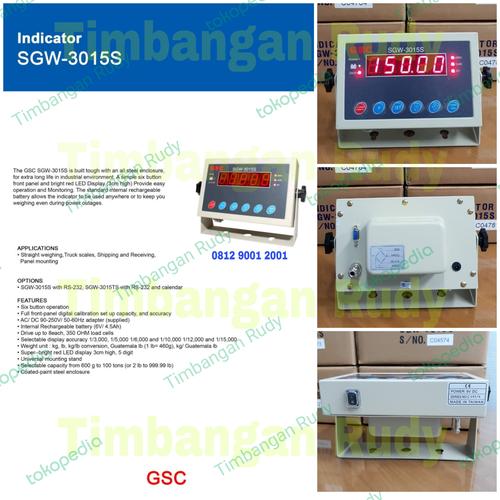 Jual SGW 3015S - GSC indicator - Kab. Bogor - Timbangan Rudy | Tokopedia