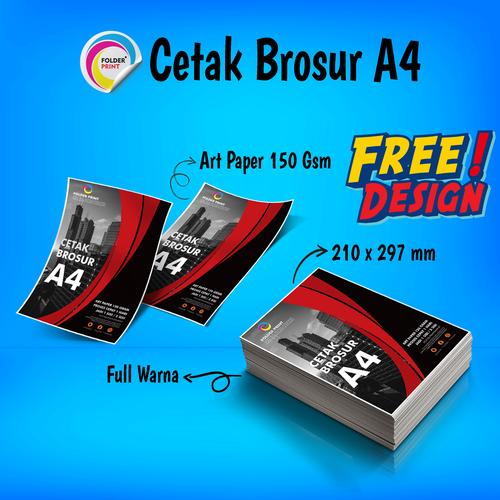 Jual Cetak Brosur A4 Flyer Leaflet Art Paper Free Design - AP 120 GSM, 1 SISI - Jakarta Timur ...