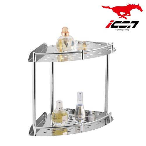Jual Stainless Rak Sudut Kamar Mandi 2 Susun Bathroom Shelf Rack Corner ...