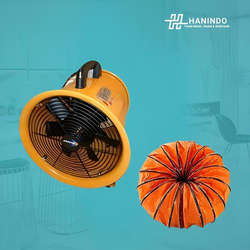 Jual Portable Blower Ventilator 10 inchi + Flexible Duct Hose 10 meter ...