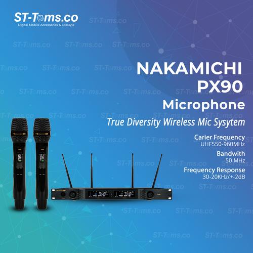 Promo Nakamichi PX90 Professional Dual Wireles Microphone Antenna ...