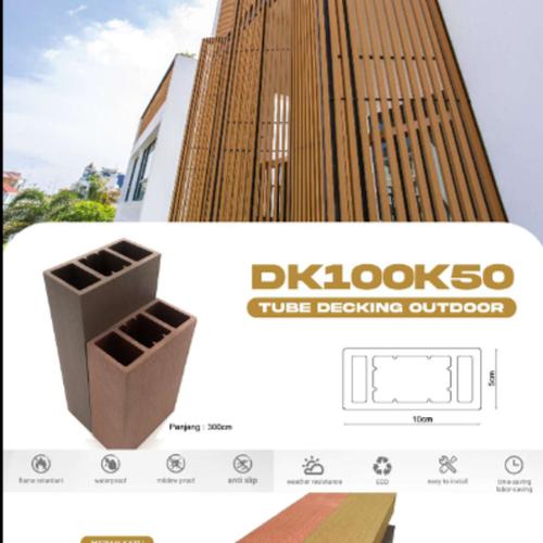 Jual WPC Hollow tube bisa untuk outdoor uk 100x50x2900mm - teak - Kab ...