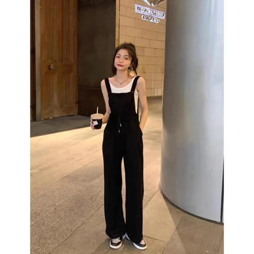 Jual SAPAPA - Freya Overall Jumpsuit Celana Kodok Wanita - Hitam, L ...