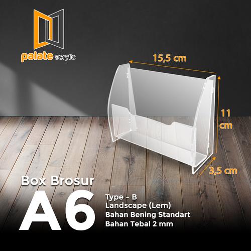 Jual AKRILIK TEMPAT BROSUR / RAK / BOX A6 TYPE B LANDSCAPE - MODEL JADI ...