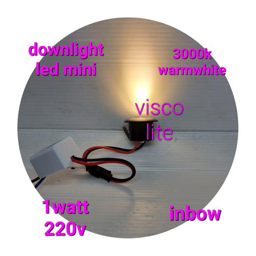 Jual downlight mini led 1watt 1 watt - spotlight lemari led 1w 1 w ...