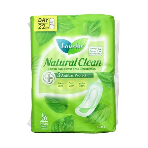 Jual Pembalut LAURIER NATURAL CLEAN 22 cm isi 20 pads Daun Sirih - NON ...