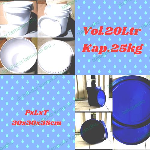 Jual ember plastik bekas Vol.20L kap.25kg - Putih, tanpa tutup - Kab. Tangerang - distributor ...