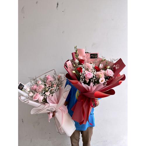 Jual Lovely Bloom M - Buket Bunga Pastel Pink Wisuda Birthday ...