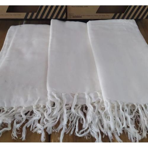 Jual Pashmina syal rayon ATBM premium//scart fashion//putih polos ...