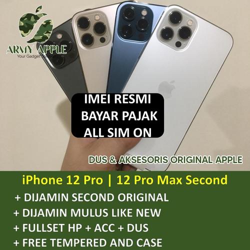 Jual iPhone 12 Pro / 12 Pro Max 128GB 256GB 512GB Bekas Fullset Second Ori - 12 PRO, 128 TDK ...