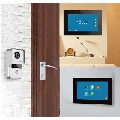 Jual Smart Monitor WiFi Tuya bel pintu 7 inci, bel pintu luar ruangan ...