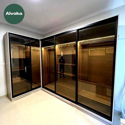 Jual Wardrobe Lemari Pakaian Kaca Minimalis Custom - Alumunium Kaca ...