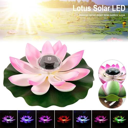 Promo Lampu LED Bunga Teratai Surya Lampu Apung LED Lotus Dekorasi ...