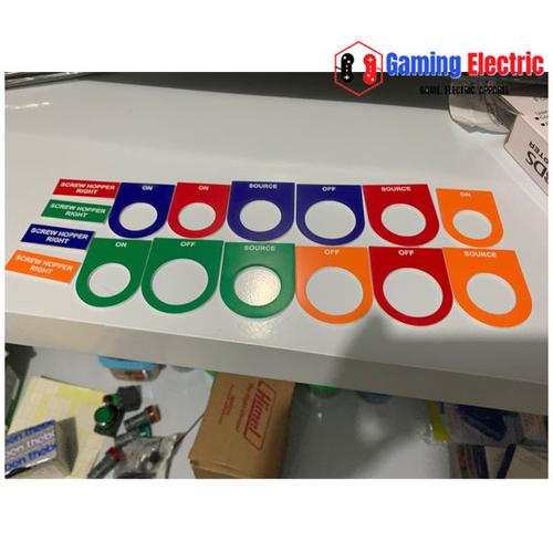 Jual Name Plate Panel Diameter Ø 22mm Tipe Traffolyte Gravoply CNC ...