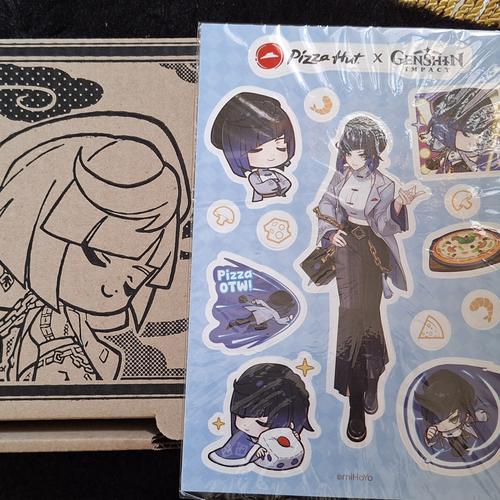 Jual Genshin Impact Collaboration Pizza Hut Box and Sticker Yelan - box ...
