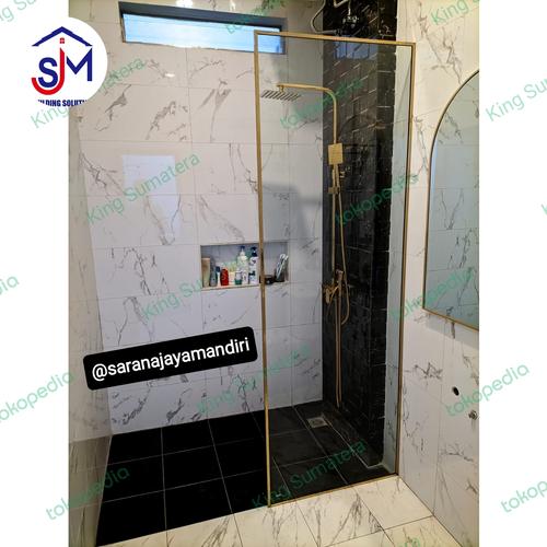 Jual kaca shower gold, kaca shower kamar mandi gold, sekat kamar mandi ...
