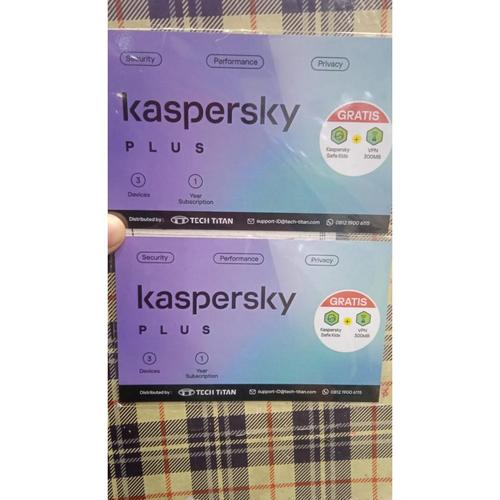 Jual Software Anti Virus Komputer - Kaspersky Plus 3 Device 1 Year, 1 ...
