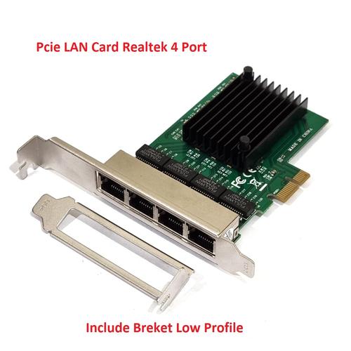 Jual PCIE LAN Card 4 Port Gigabit Realtek PCI Ethernet Quad Port High ...