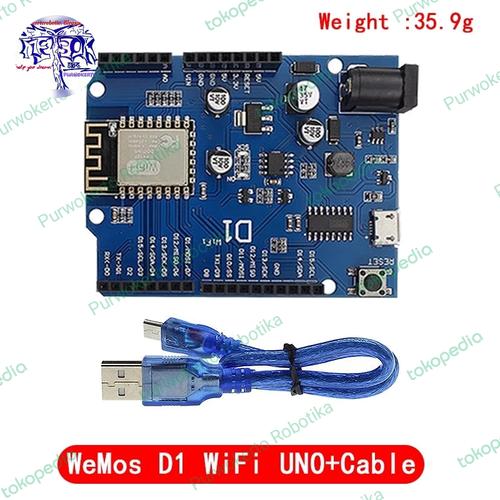 Jual wemos d1 r1 esp8266 wifi dan usb cable - Kab. Banyumas ...