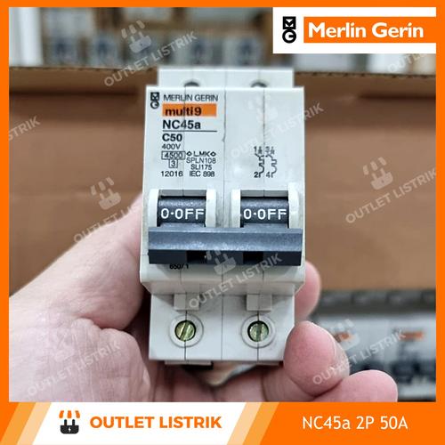 Jual MCB NC45a 2P 50A 4.5ka 12016 Multi 9 Merlin Gerin Original Schneider - Kota Semarang ...