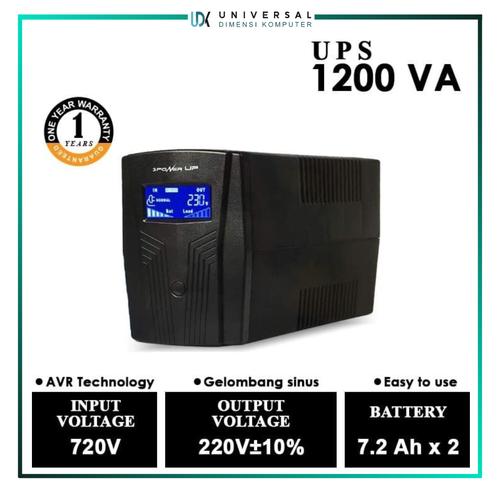 Jual Power Supply UPS 1200VA 3 Power Up LCD AVR Stabilizer - Jakarta ...