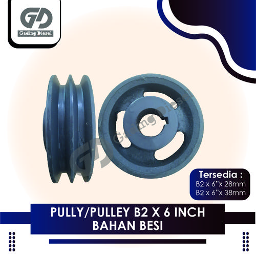 Jual Pully/Pulley B2 X 6 Inch Bahan Besi (Lubang As 18mm - 38mm ...