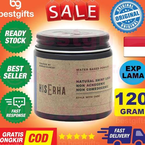 Jual HIS ERHA WATER BASED POMADE NATURAL SHINY LOOK - 120 GRAM ...