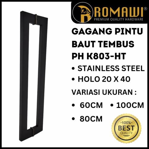 Jual PULL HANDLE GAGANG PINTU KOTAK KACA RUMAH BAUT TEMBUS BLACK 2x4 K803 B - Kab. Bogor ...