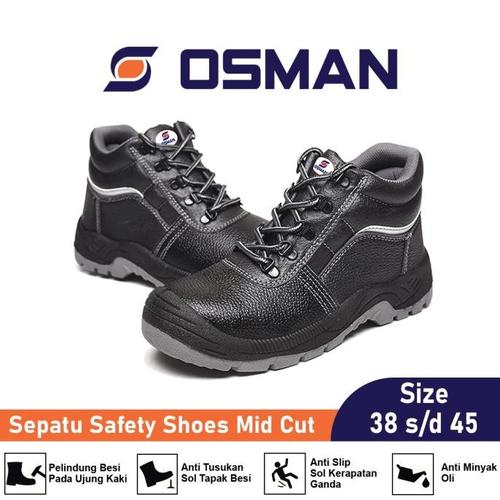 Jual Osman Sepatu Safety Shoes Mid Cut Sepatu Safety Ujung Besi Tipe Os ...