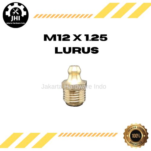 Jual NEPEL GREASE 12MM M12*1.25 LURUS/ NIPPLE GREASE /NEPEL GEMUK ...