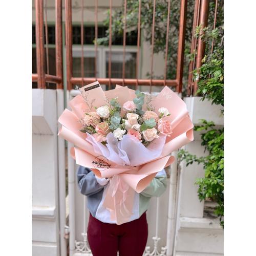 Jual Lovely Bloom M - Buket Bunga Pastel Pink Wisuda Birthday ...