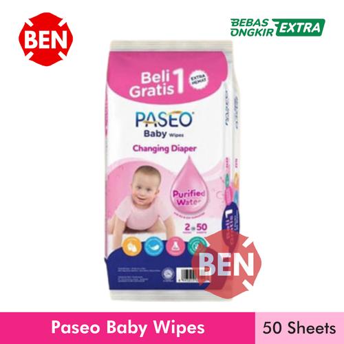Jual Paseo Baby Wipes Changing Diaper 50 Sheets Perfumed Tisu Basah ...