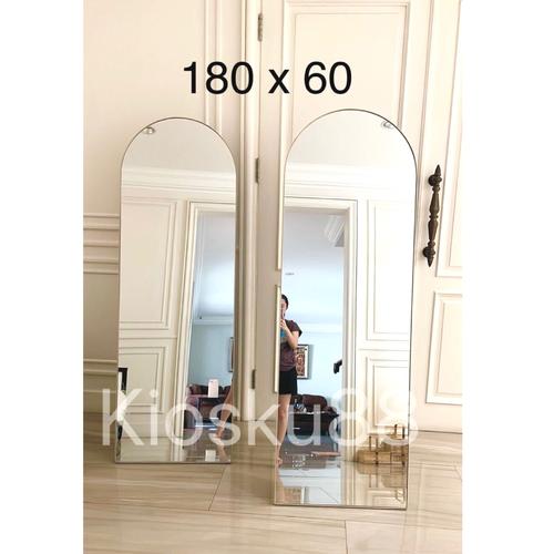 Promo Standing Mirror Cermin Standing Cermin Full body Oval Frameless ...