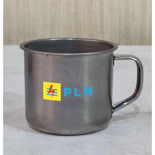 Jual Cetak Mug Stainless Custom Motif PLN / Cangkir Souvenir Custom ...