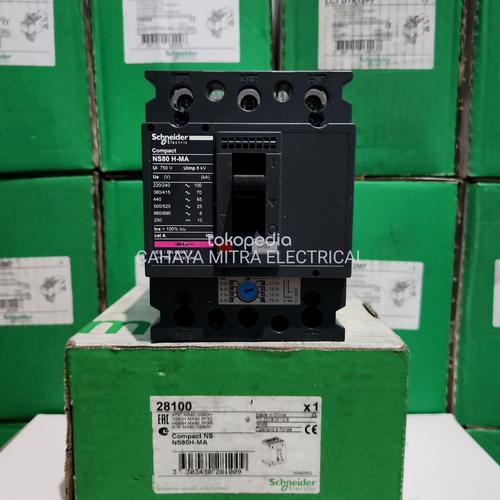 Jual SCHNEIDER MCCB NS80H + MA80 3P 70KA - NS80H-MA ORIGINAL REF ...