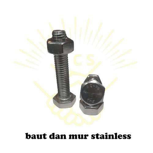 Jual Baut Mur Stainless M22 x 80 sus 304 ss 304 THE A2-70 - Jakarta ...